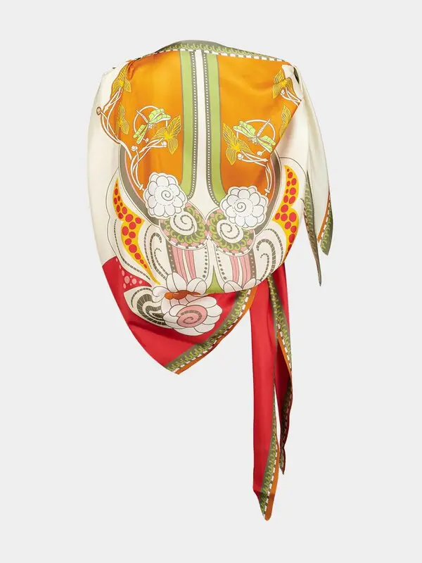 La DoubleJ Daisychain Placée" Silk Foulard Top