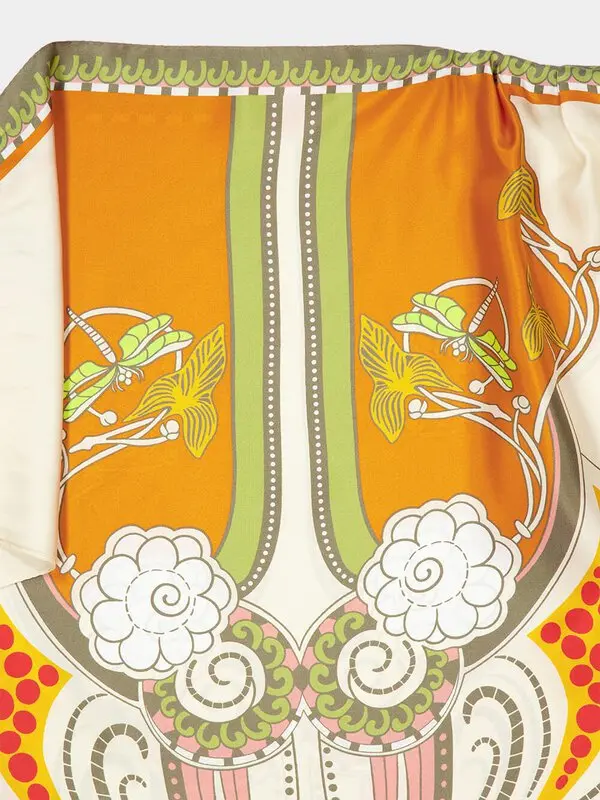 La DoubleJ Daisychain Placée" Silk Foulard Top