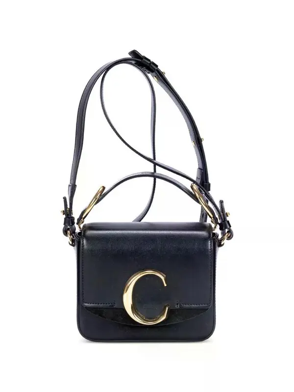 Chloé C Logo Shoulder Bag - Black