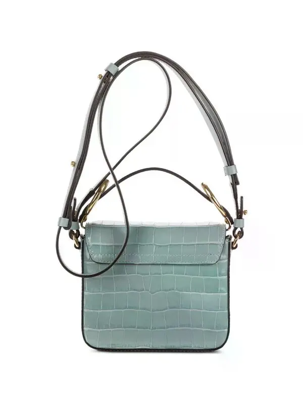 Chloé C Crocodile-effect Shoulder Bag - Blue