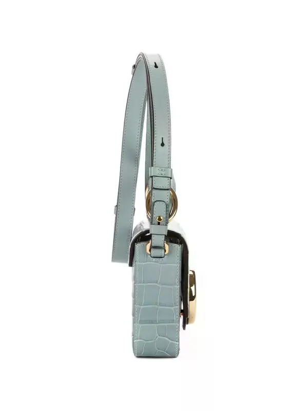 Chloé C Crocodile-effect Shoulder Bag - Blue