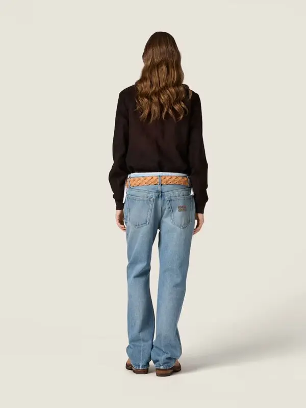 Miu Miu Sapphire Washed Denim Jeans