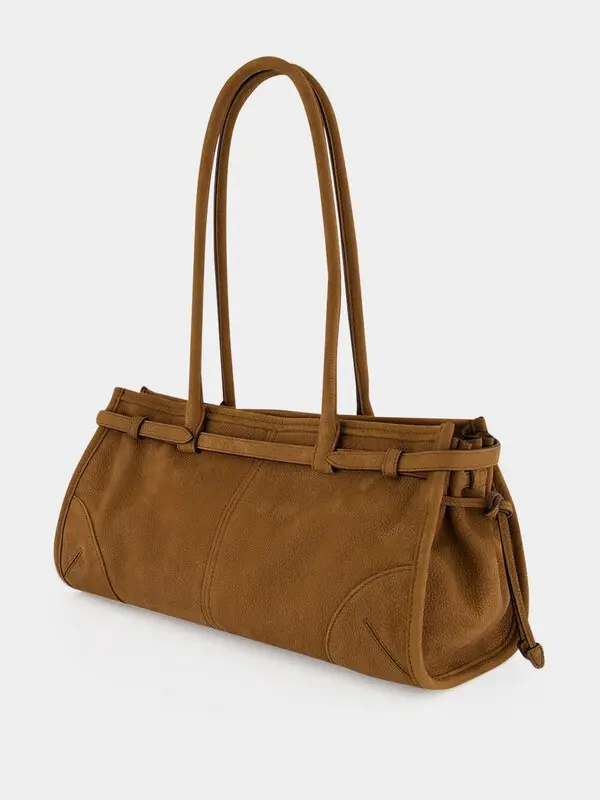 Prada Cocoa Bonnie Leather Handbag - Brown