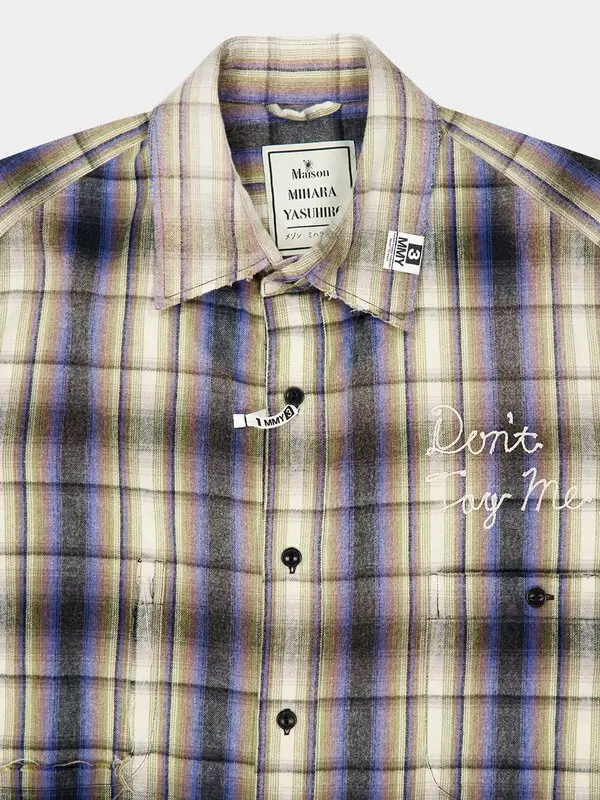Mihara Yasuhiro Beige Vintage Check Shirt