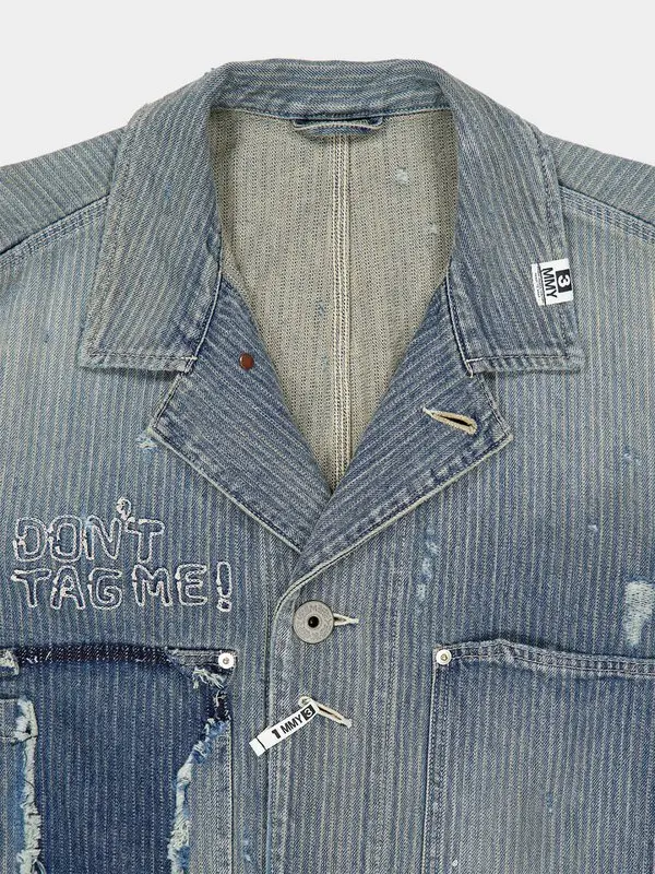 Mihara Yasuhiro Indigo Stripe Denim Chore Jacket