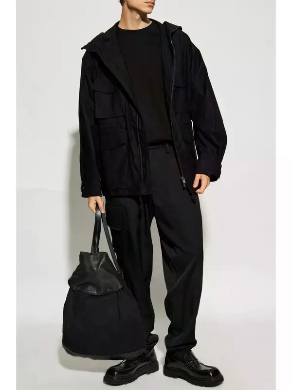 Yohji Yamamoto Zip-up Hooded Jacket