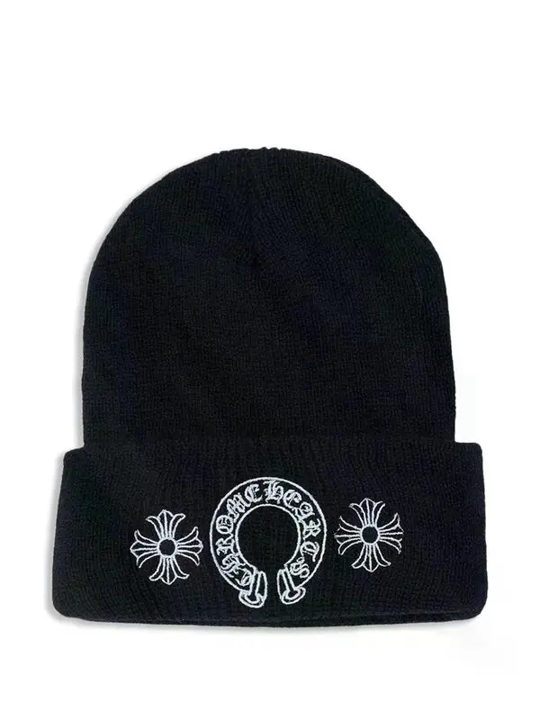 Chrome Hearts Embroidered Beanie Hat - Black