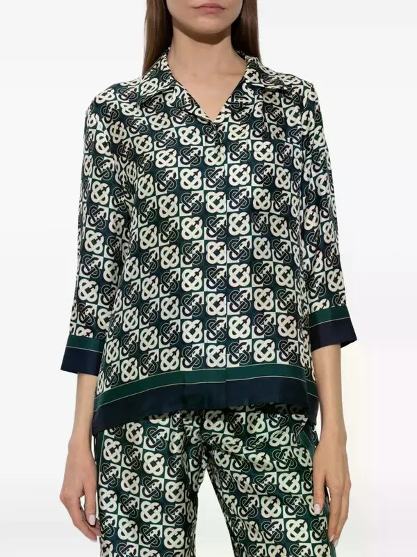 Casablanca Monogram Silk Shirt