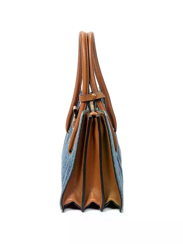 Miu Miu Push-lock Denim Tote Bag