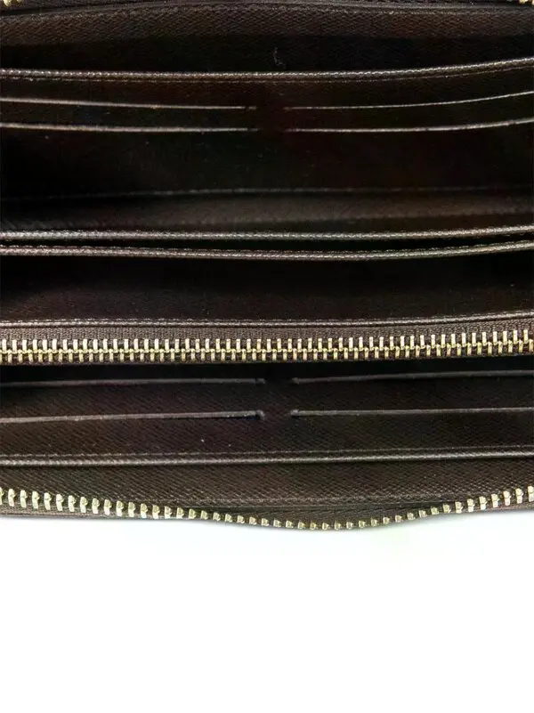 LOUIS VUITTON Damier Ebène Zippy Wallet - Brown