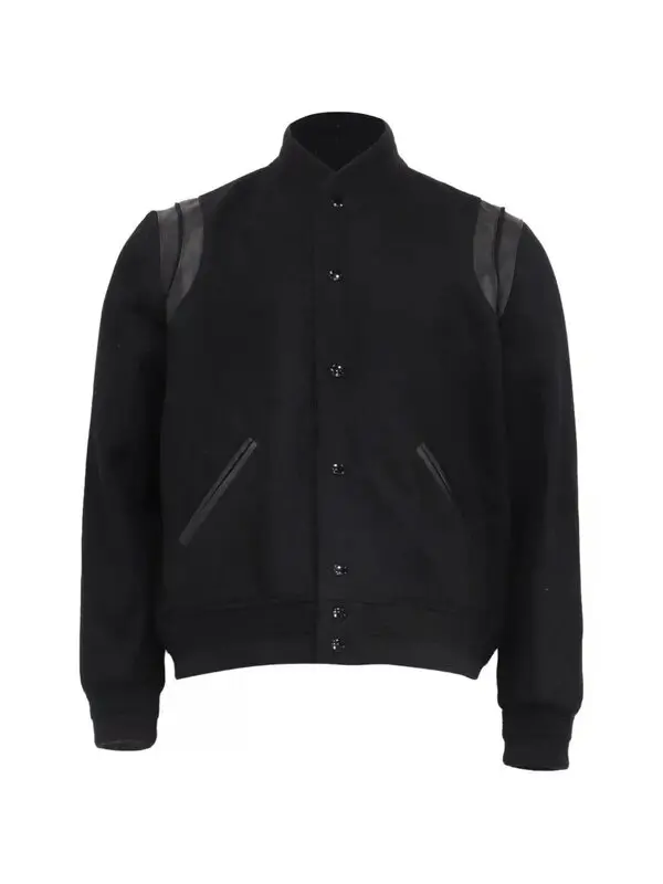 Saint Laurent Wool And Leather Bomber Jacket