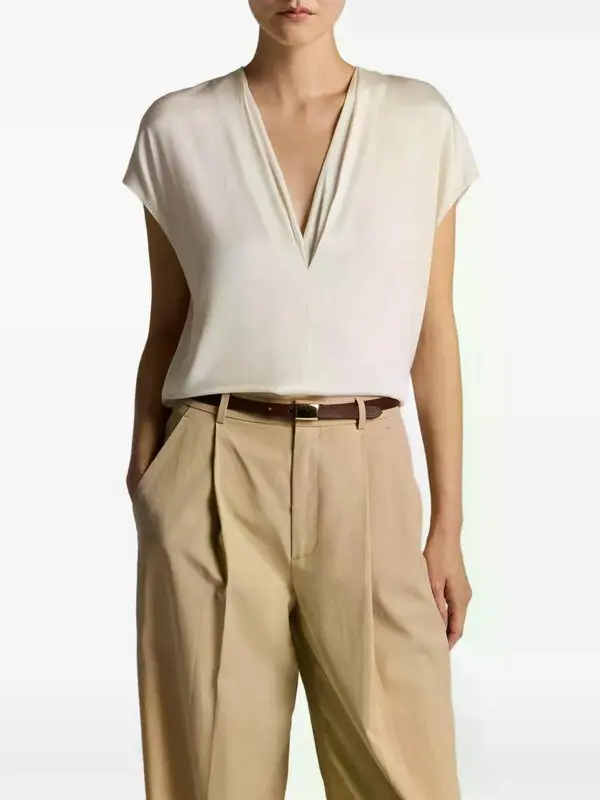 Vince Cap Sleeve V-neck Top