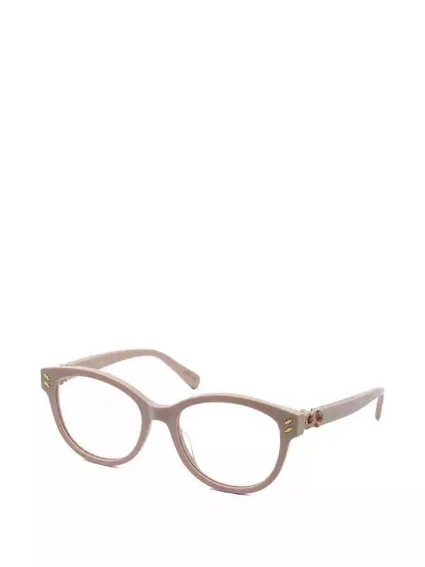 Stella McCartney Square-frame Chain-link Glasses - Neutrals