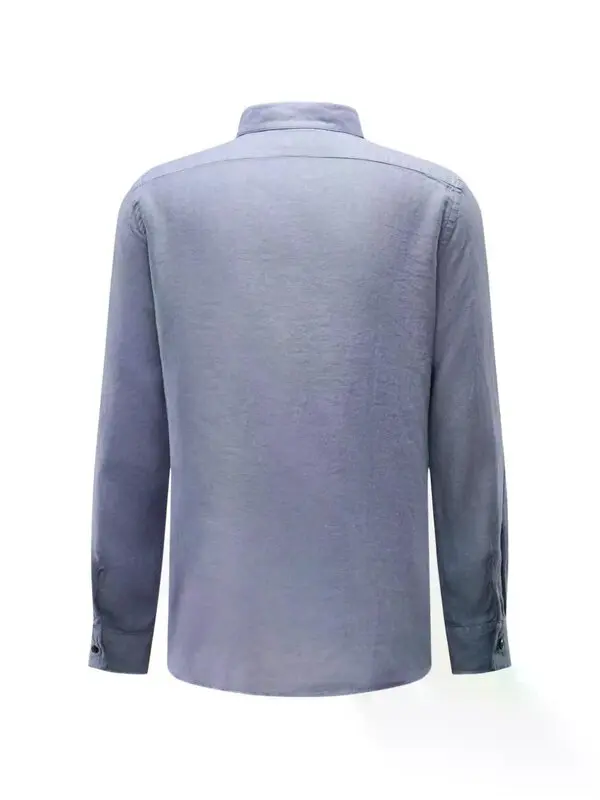 04651 / A TRIP IN A BAG Mandarin-collar Long-sleeve Shirt