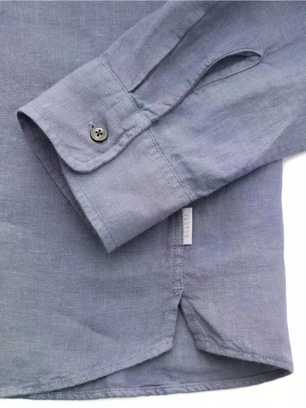 04651 / A TRIP IN A BAG Mandarin-collar Long-sleeve Shirt