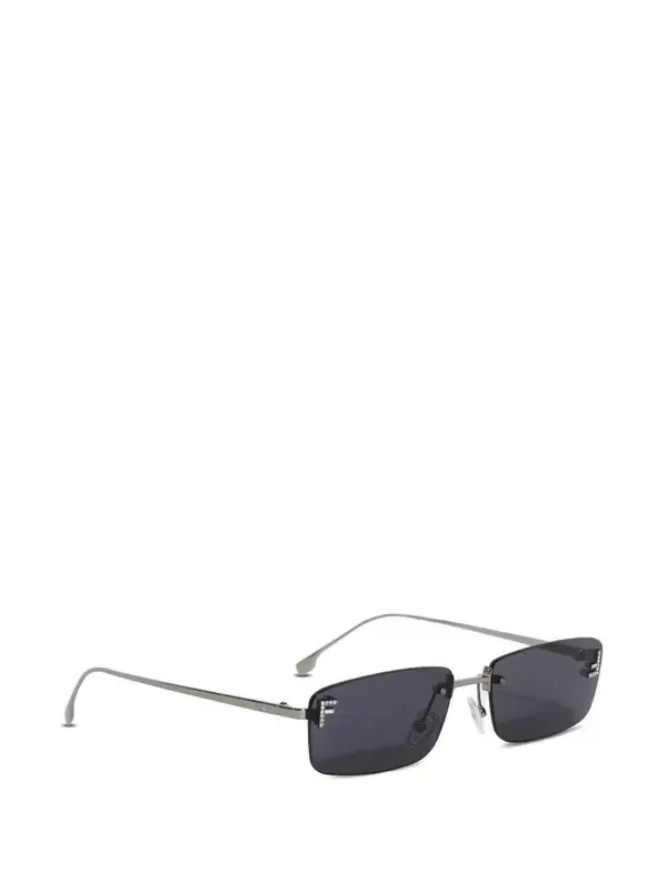 Fendi Crystal-embellished Rectangle-frame Sunglasses