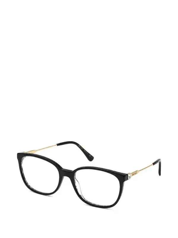 JIMMY CHOO Rectangle-frame Eyeglasses - Black