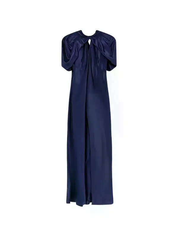 Alberta Ferretti Draped Back-tie Maxi Dress