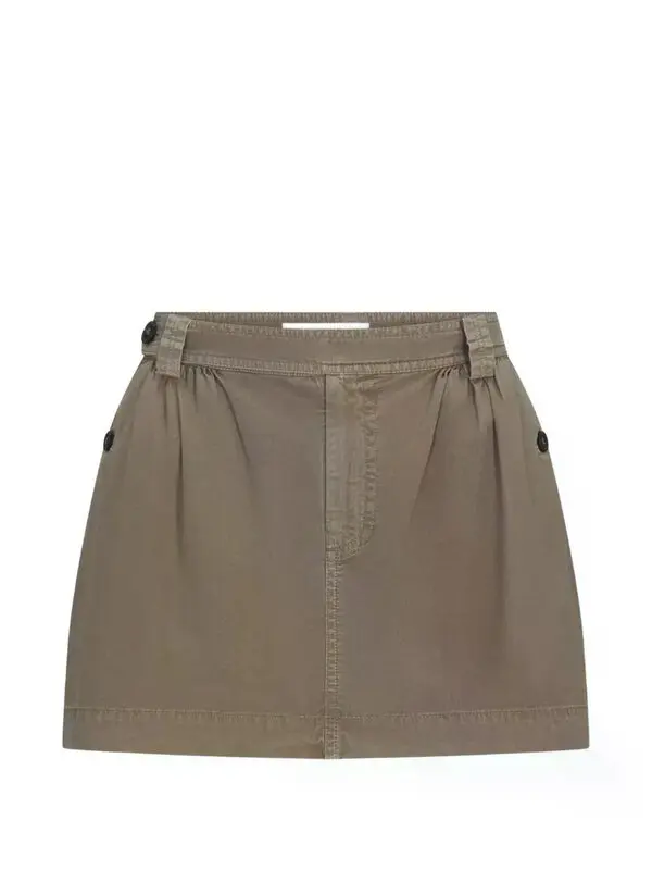 FRAME Pleated Twill Skirt