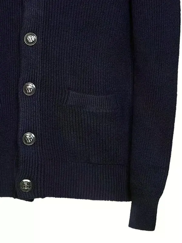 Brunello Cucinelli Solomeo Crest Shawl-collar Cardigan - Blue