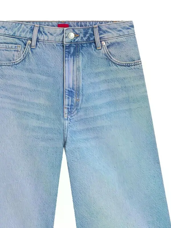 Hugo Light Washed Effect Denim Shorts
