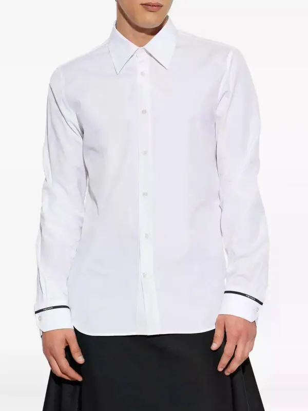 Alexander McQueen Embroidered-logo Cuff Shirt