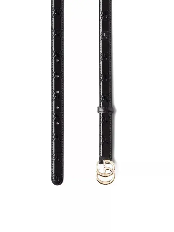 Gucci Gg Supreme Leather Belt - Black