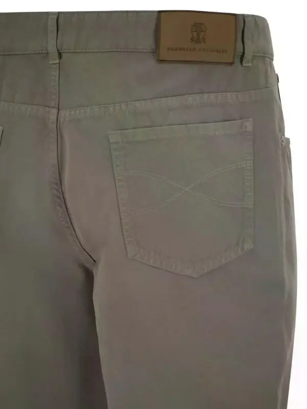 Brunello Cucinelli Garment-dyed Five-pocket Trousers - Grey