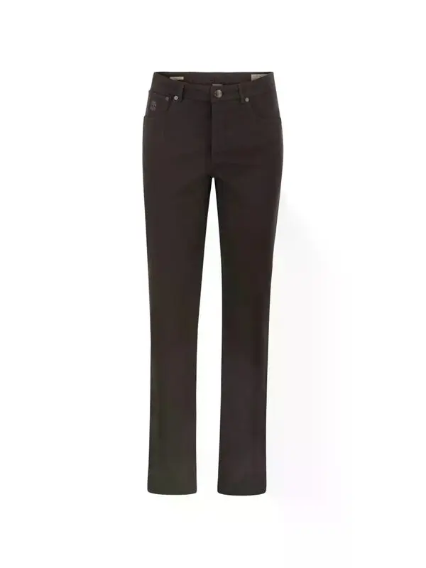 Brunello Cucinelli Garment-dyed Five-pocket Trousers - Brown