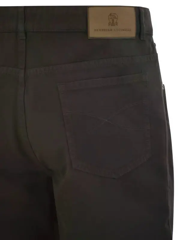 Brunello Cucinelli Garment-dyed Five-pocket Trousers - Brown