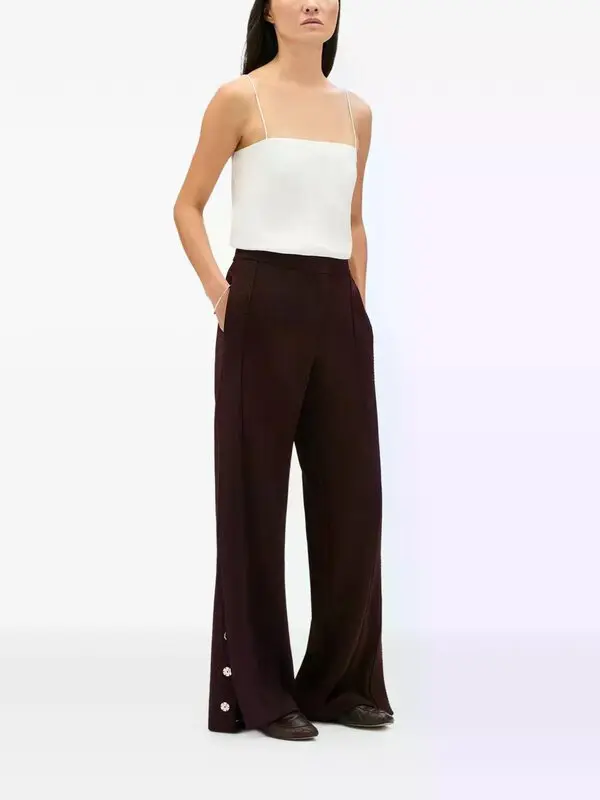Another Tomorrow Graphic Stitch Relaxed Trousers - Brown