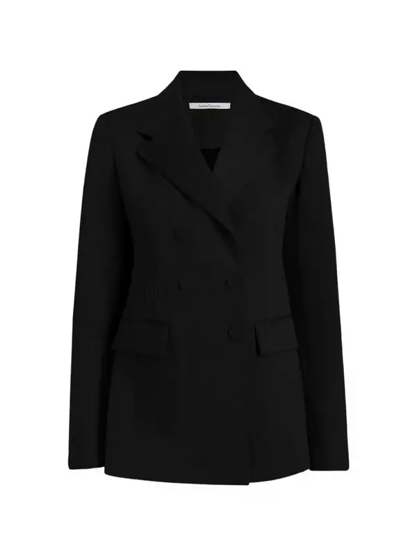 Another Tomorrow Double-breasted Structured Blazer