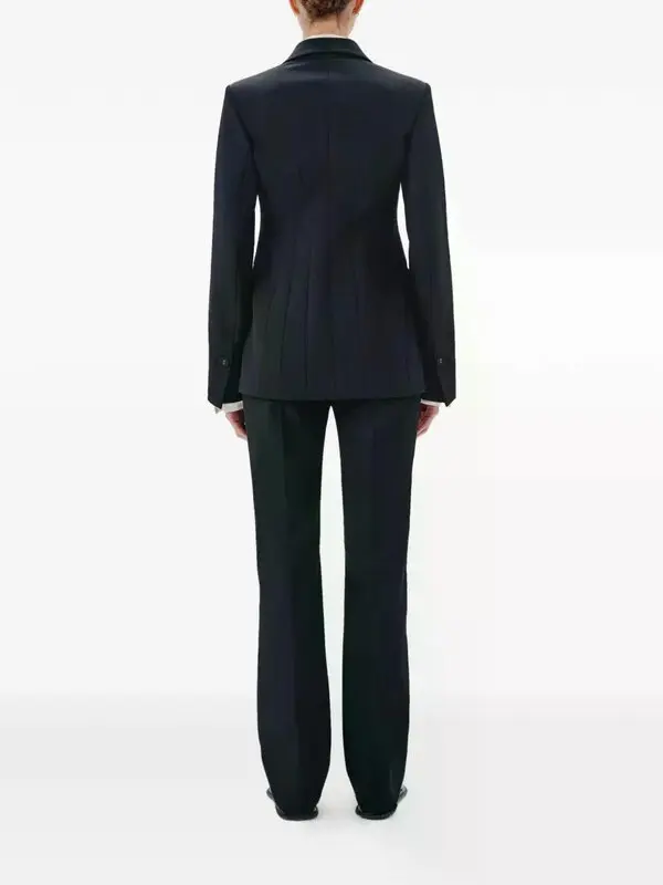 Another Tomorrow Double-breasted Structured Blazer