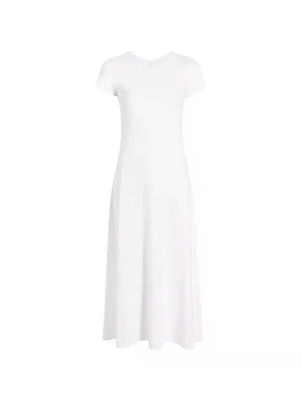 Another Tomorrow A-line Fitted Midi Dress