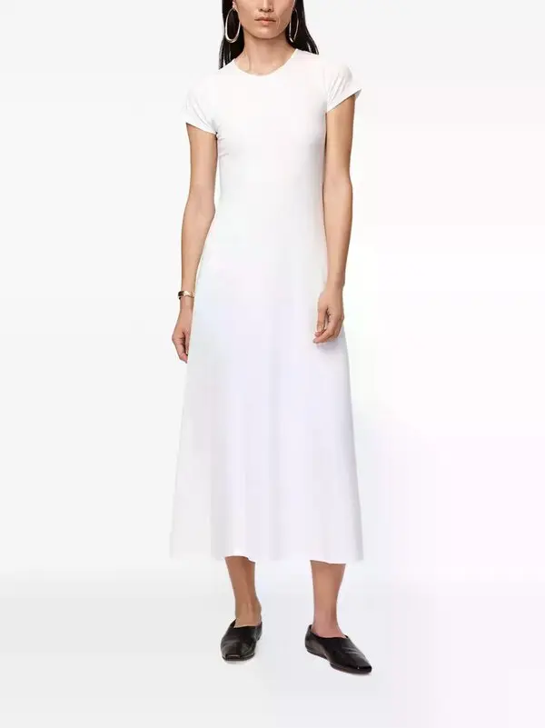 Another Tomorrow A-line Fitted Midi Dress