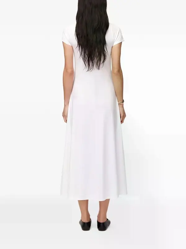 Another Tomorrow A-line Fitted Midi Dress