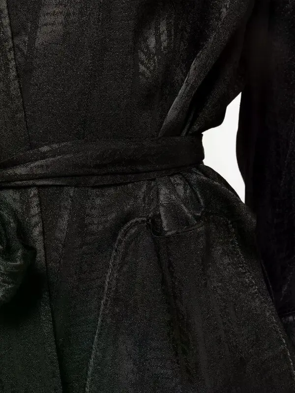 NISSA Viscose Shirt With Waist Tie And Sheer Inserts