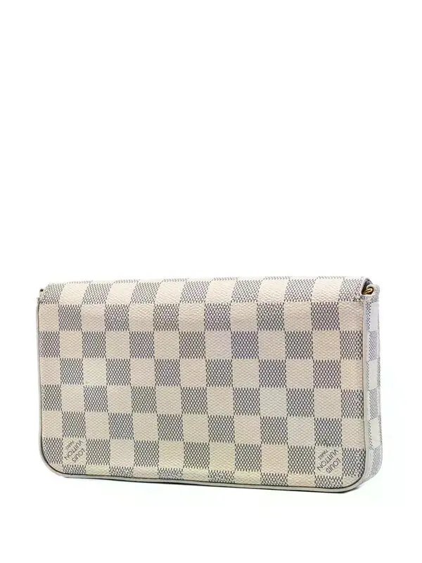 LOUIS VUITTON Damier Azur Pochette Felicie Crossbody Bag - White