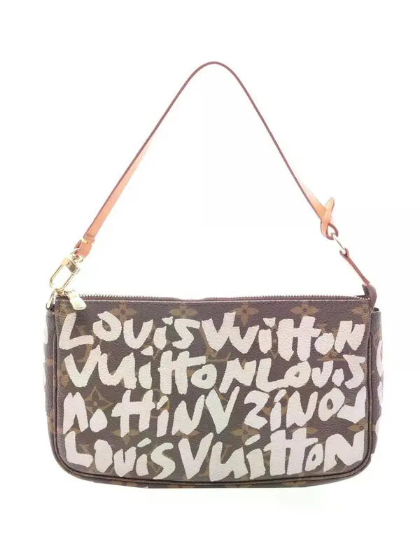 LOUIS VUITTON Monogram Graffiti Pochette Accessoires Shoulder Bag - Brown