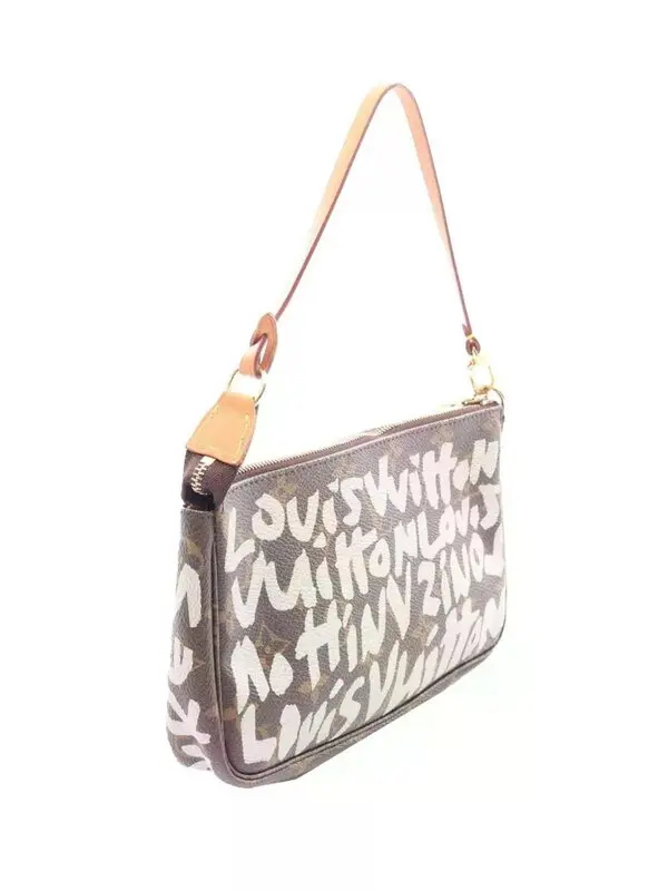 LOUIS VUITTON Monogram Graffiti Pochette Accessoires Shoulder Bag - Brown