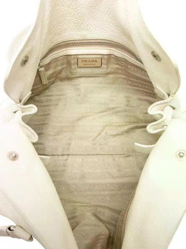 Prada Vitello Daino Easy Shoulder Bag - White