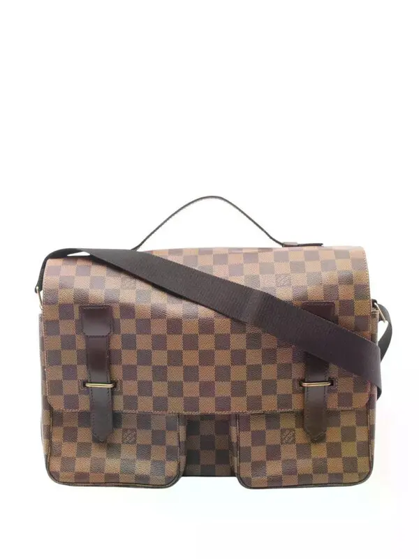 LOUIS VUITTON Damier Ebene Broadway Satchel - Brown