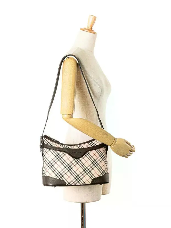 Burberry Nova Check Canvas Shoulder Bag