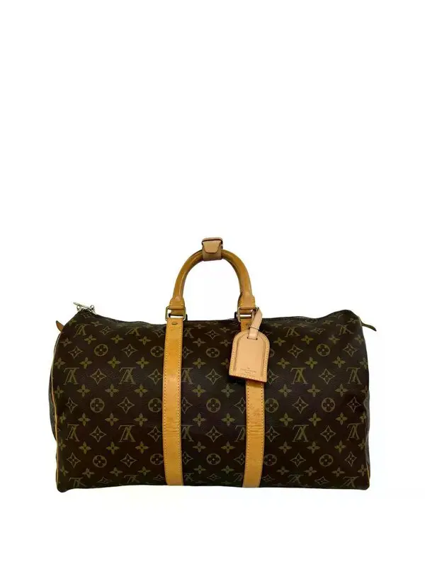 LOUIS VUITTON Monogram Keepall 45 Travel Bag - Brown