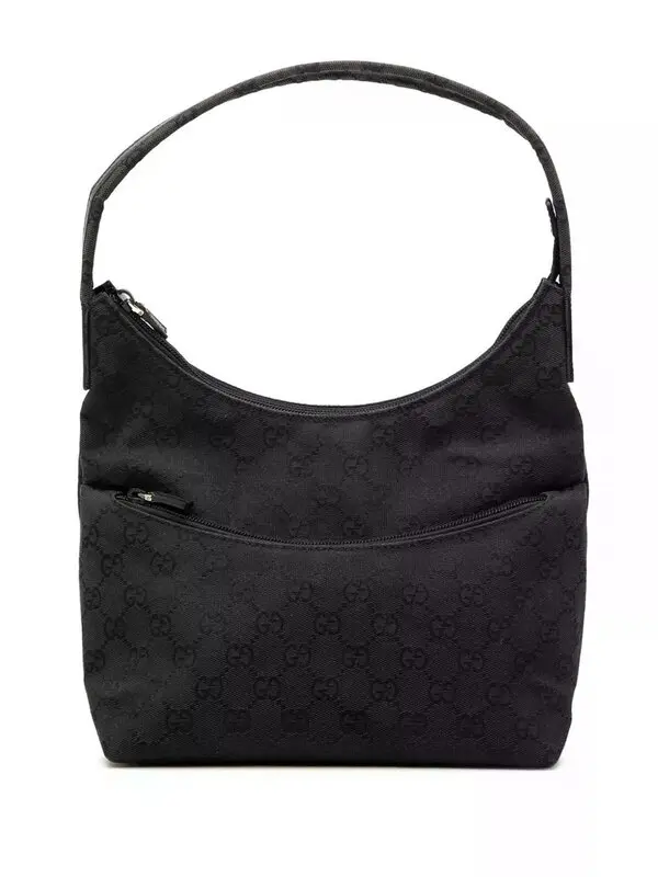 Gucci Gg Canvas Shoulder Bag - Black
