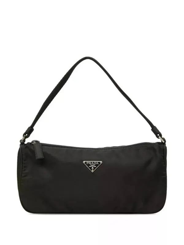 Prada Tessuto Pochette Shoulder Bag - Black