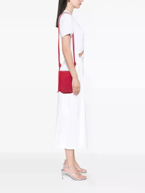 Bottega Veneta Mini Nappa Intrecciato The Knot Crossbody Bag - Pink