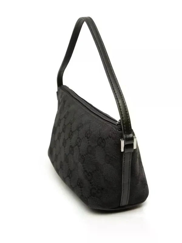 Gucci Gg Canvas Boat Shoulder Bag - Black