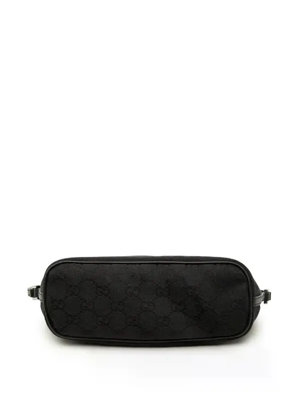 Gucci Gg Canvas Boat Shoulder Bag - Black