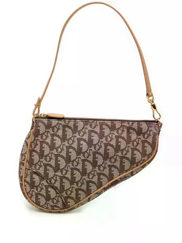 Dior Mini Saddle Pochette Shoulder Bag - Brown